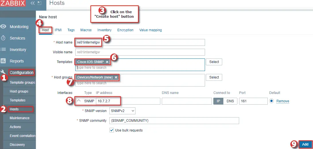 Zabbix Monitor Cisco Switch Or Router With SNMP Template